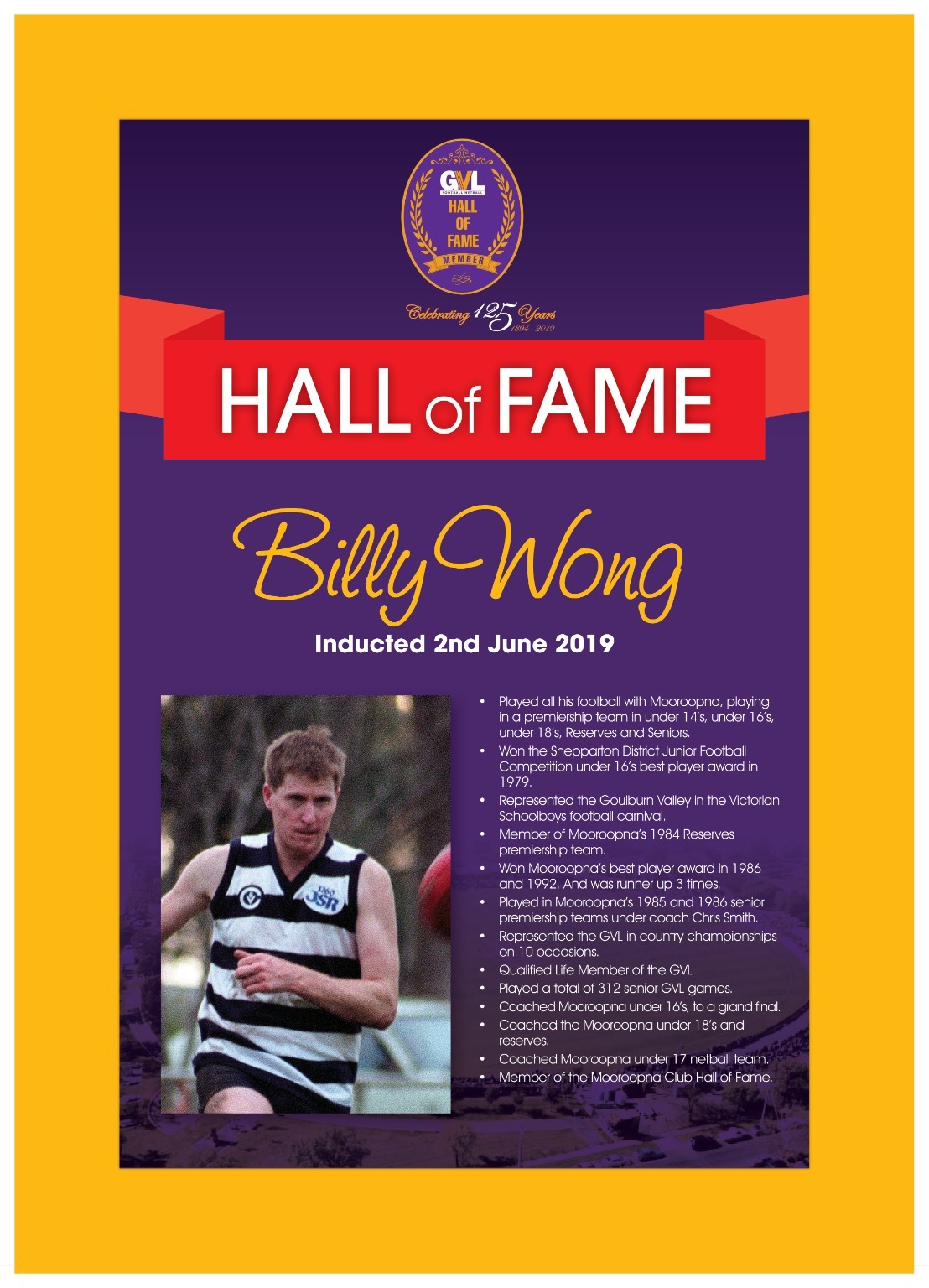 Billy Wong - Goulburn Valley League